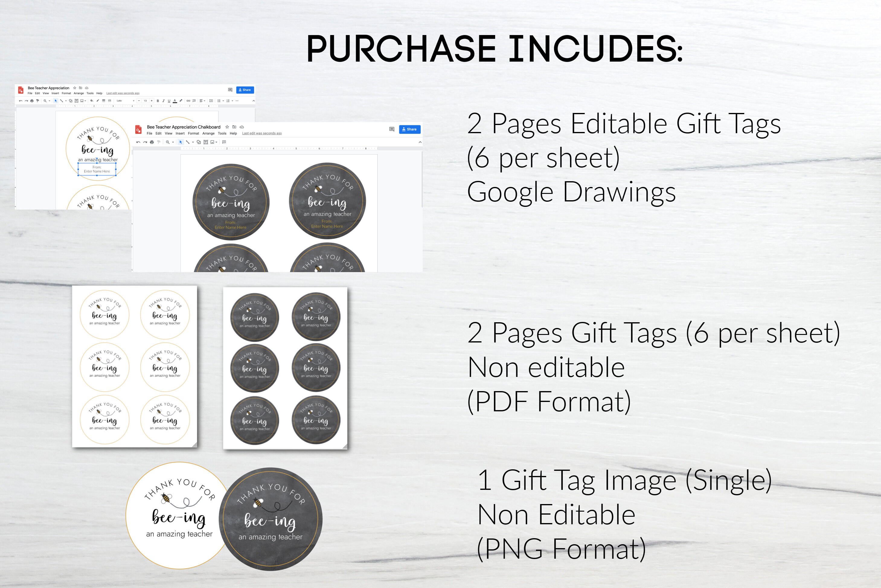 Editable Bee Teacher Appreciation Gift Tag / Honey Teacher Gift / Bee ...