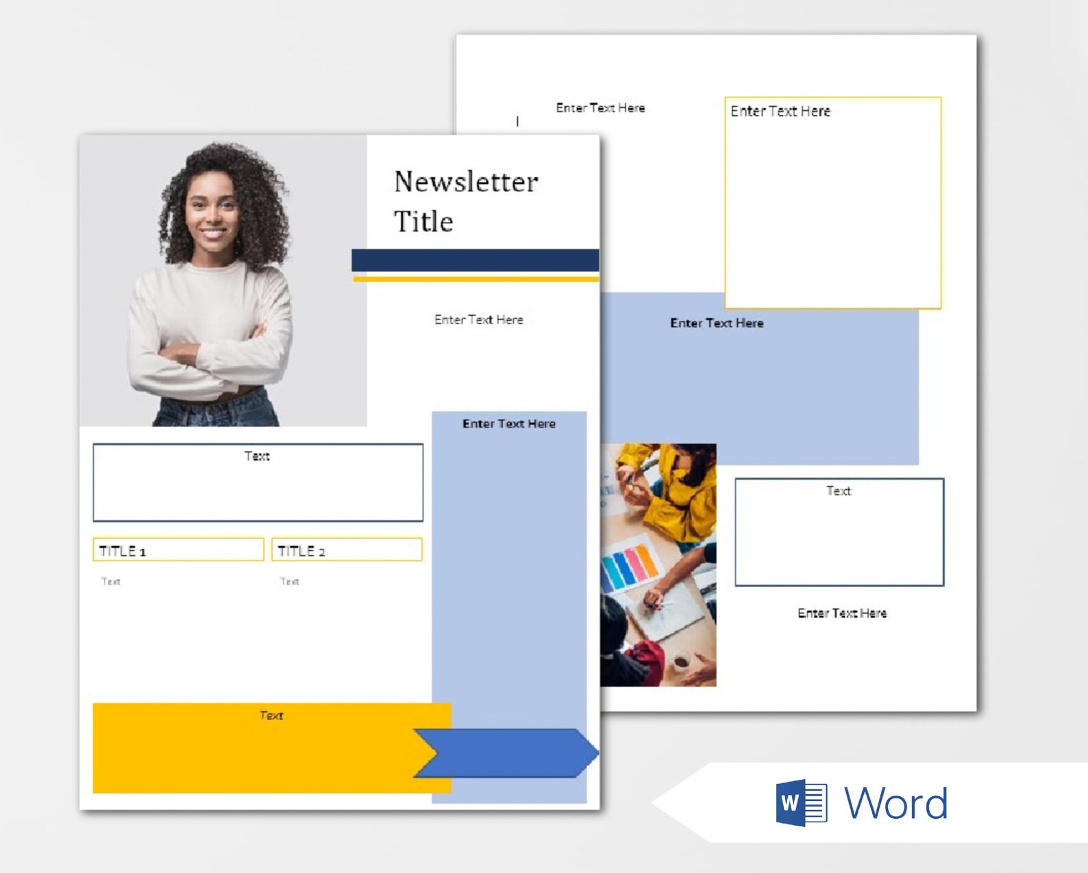 Editable Newsletter Template/ MS Word Newsletter Template/ - Etsy