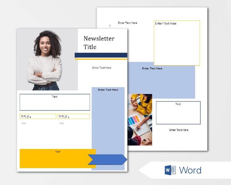 Editable Newsletter Template/ MS Word Newsletter Template/ - Etsy