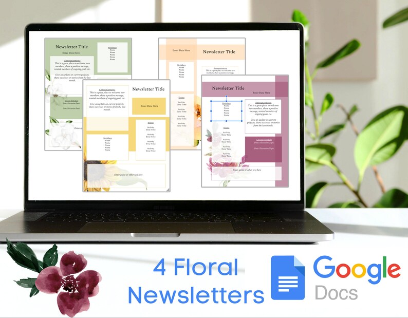 Editable Newsletter Template Bundle/ Google Docs Word - Etsy