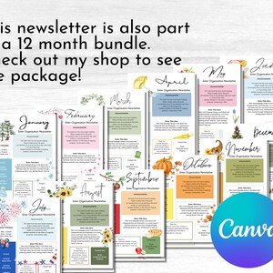 Editable February Newsletter Template/ MS Word Newsletter Template ...