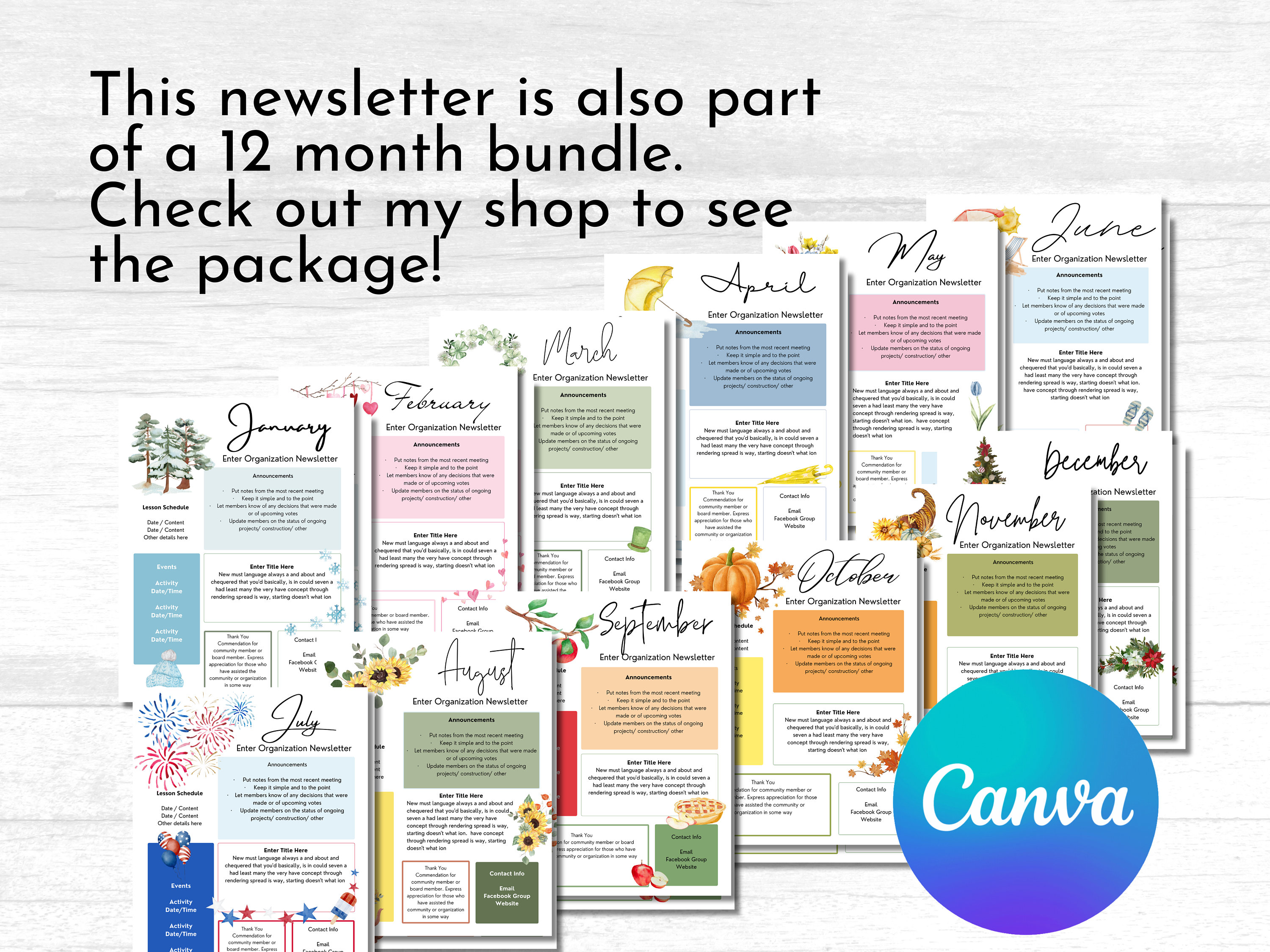 Editable February Newsletter Template/ MS Word Newsletter Template ...