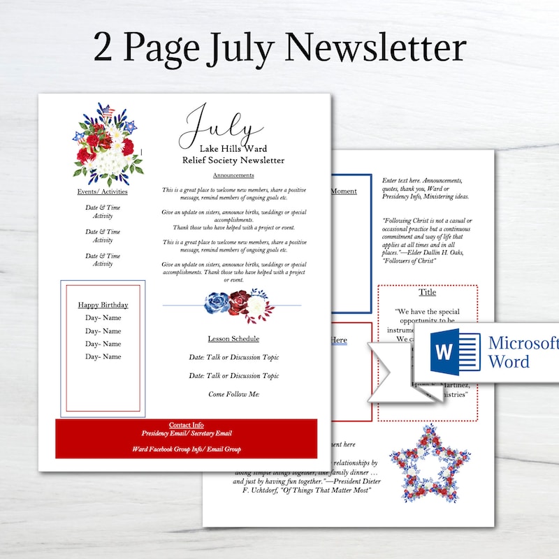 Newsletter Template - Etsy