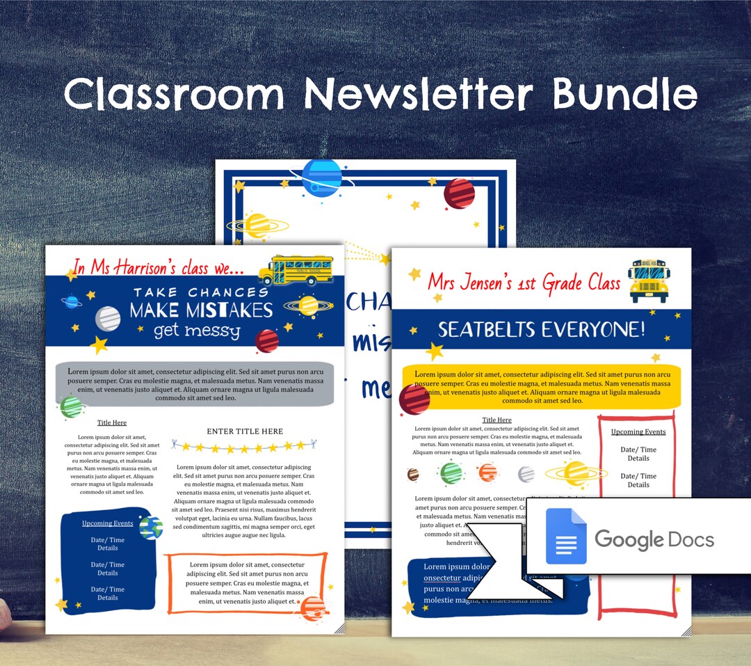 Classroom Newsletter Template Editable/ Printable or Email Newsletter ...