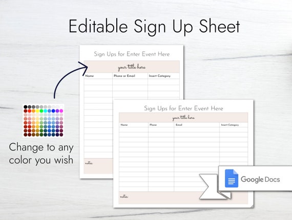 Sign Up Sheet Template Doc Free 21+ Sign Up Sheet Templates In Google