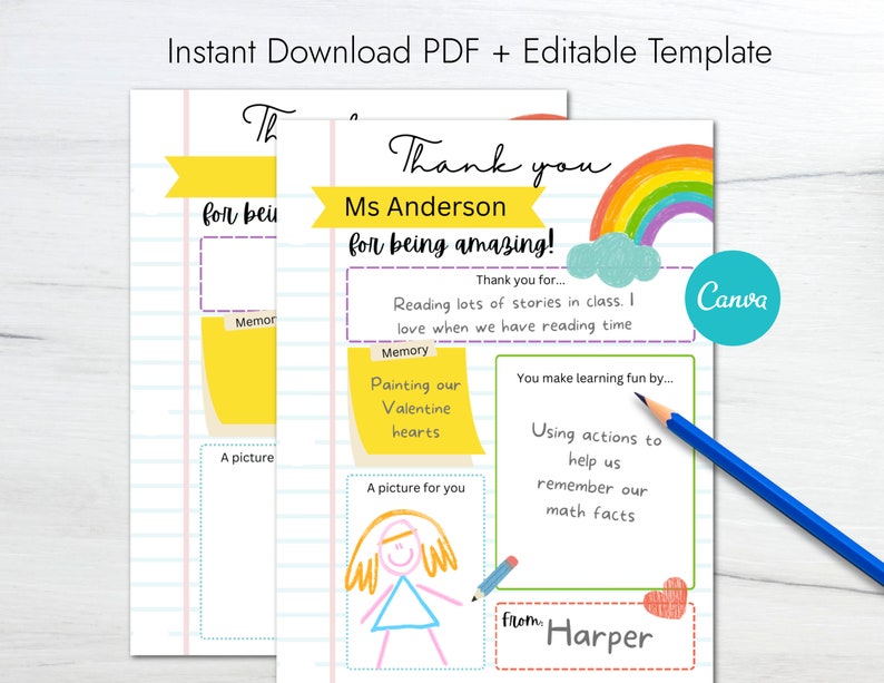 Teacher Appreciation Letter Teachers Appreciation Week Gift All About ...