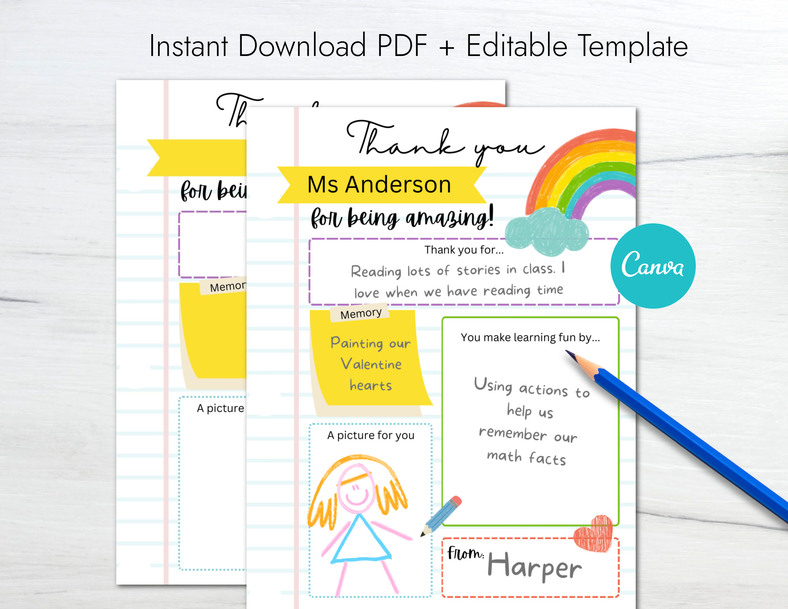 Teacher Appreciation Letter Teachers Appreciation Week Gift All About ...