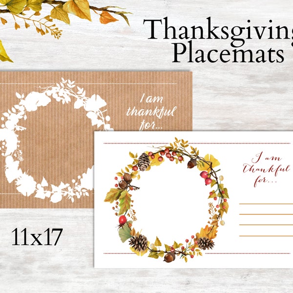 Thanksgiving Placemat - Etsy