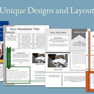 Editable Newsletter Templates for Google Docs/ Digital Newsletter ...