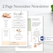 Editable November Newsletter Template/ MS Word Newsletter Template ...