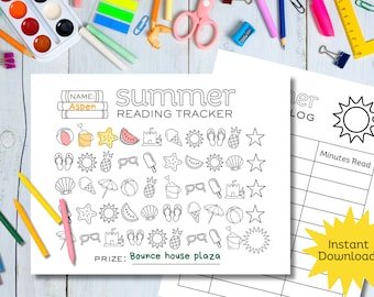 Summer Reading Log Reading Log for Kids Reading Log Summer Reading ...