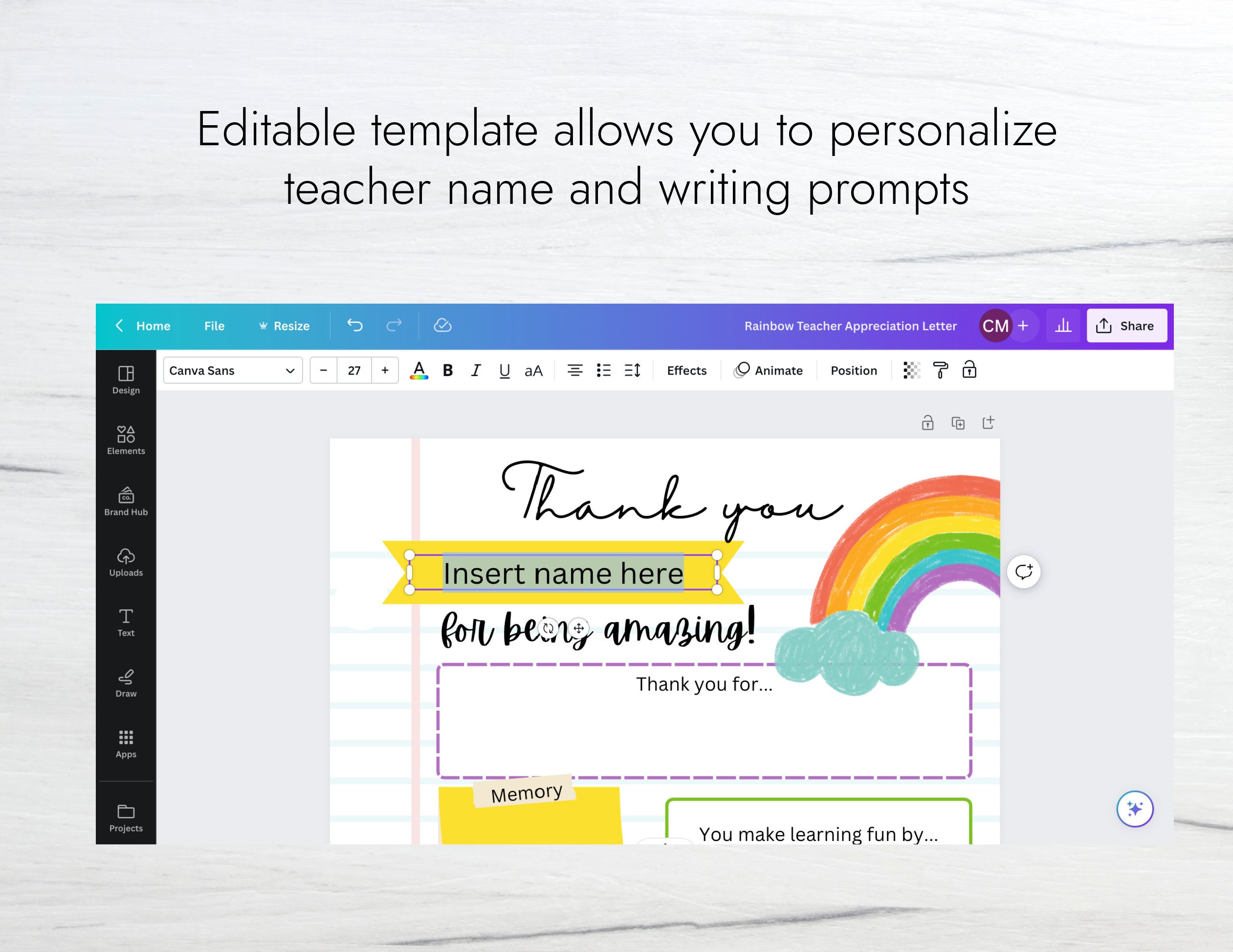 Teacher Appreciation Letter | Teachers Appreciation Week Gift| All ...