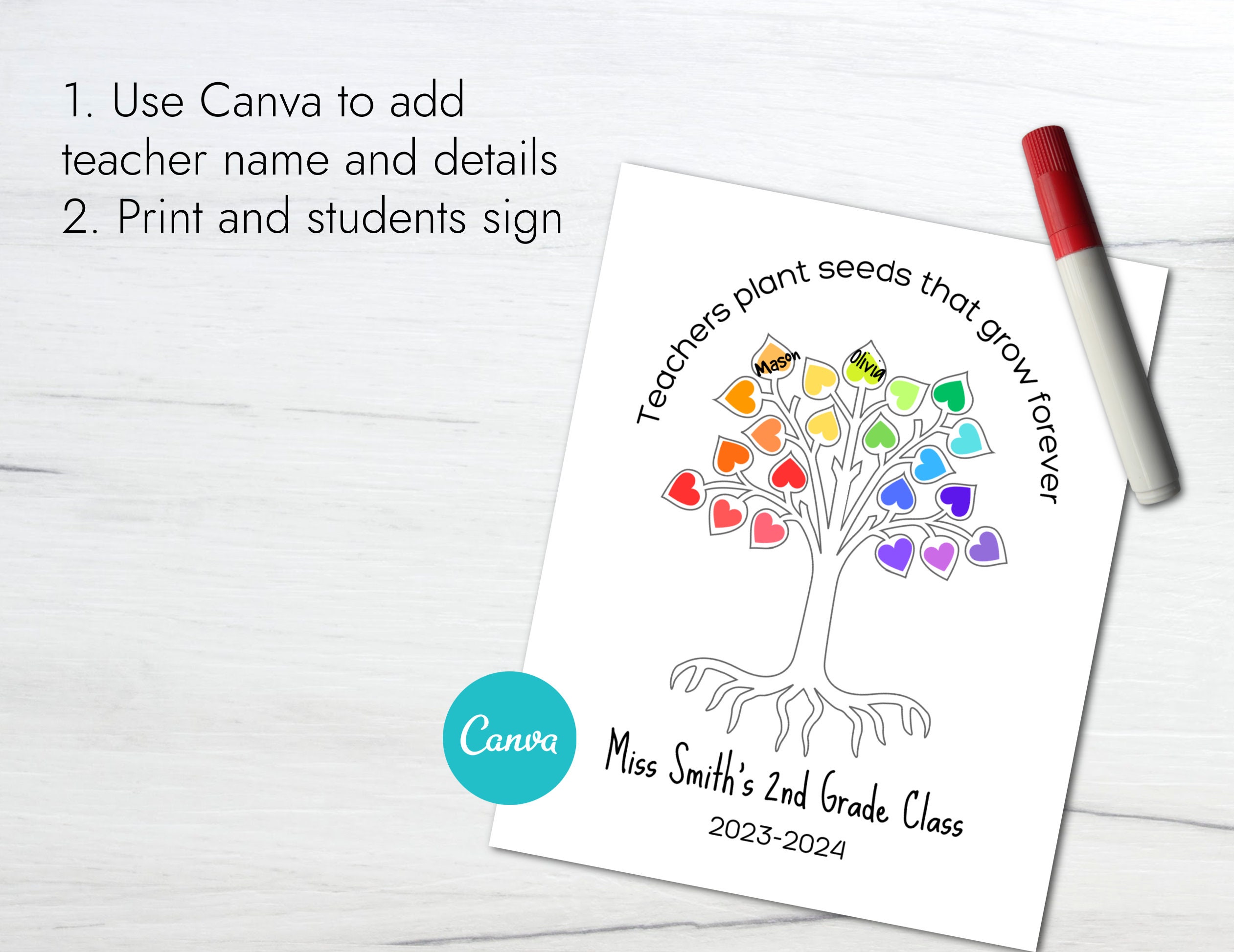 Teacher Appreciation Gift From Class Teachers Plant Seeds That Grow End ...