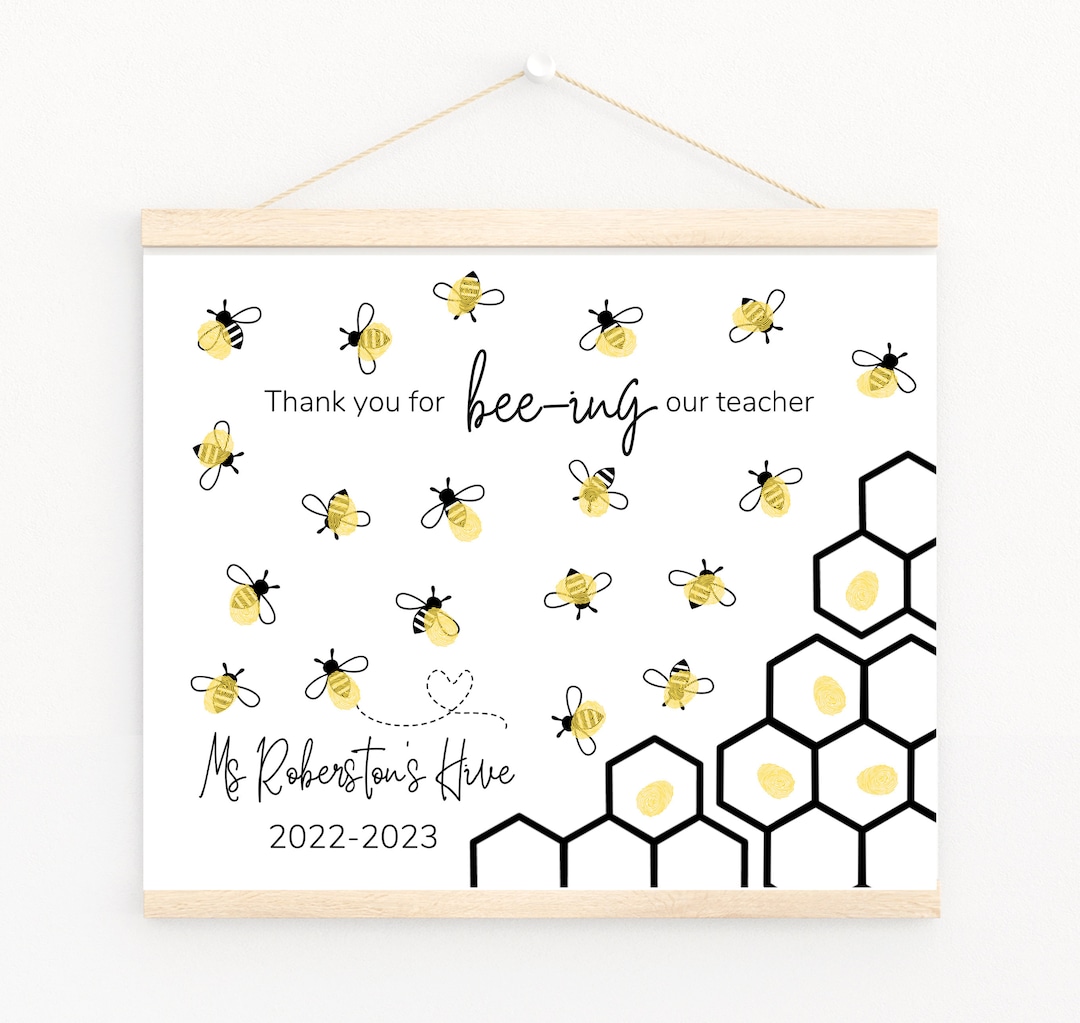 Teacher Appreciation Gift From Class | Fingerprint Teacher Gift | End ...