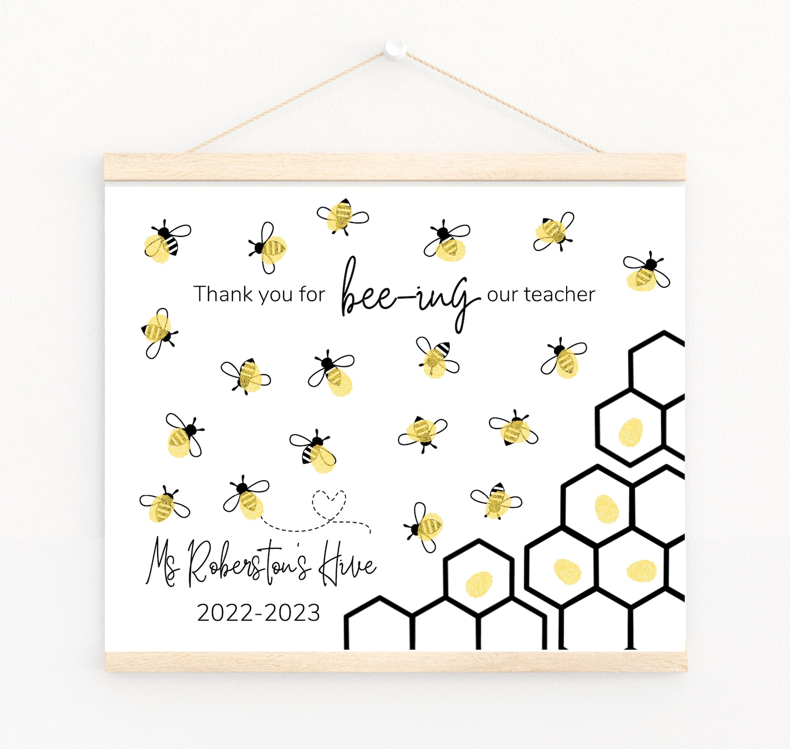 Teacher Appreciation Gift From Class Fingerprint Teacher - Etsy