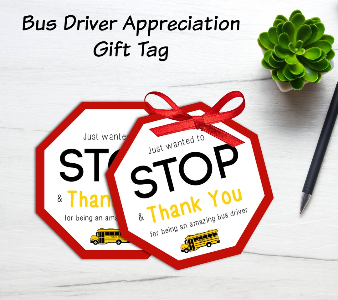 Bus Driver Thank You / Bus Driver Appreciation/ Thank You Note for Bus ...