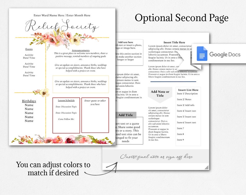 Relief Society Newsletter Bundle/ Bulletin Board for Relief - Etsy