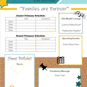 LDS Primary Newsletter/ Editable Newsletter Template/ Church Newsletter ...