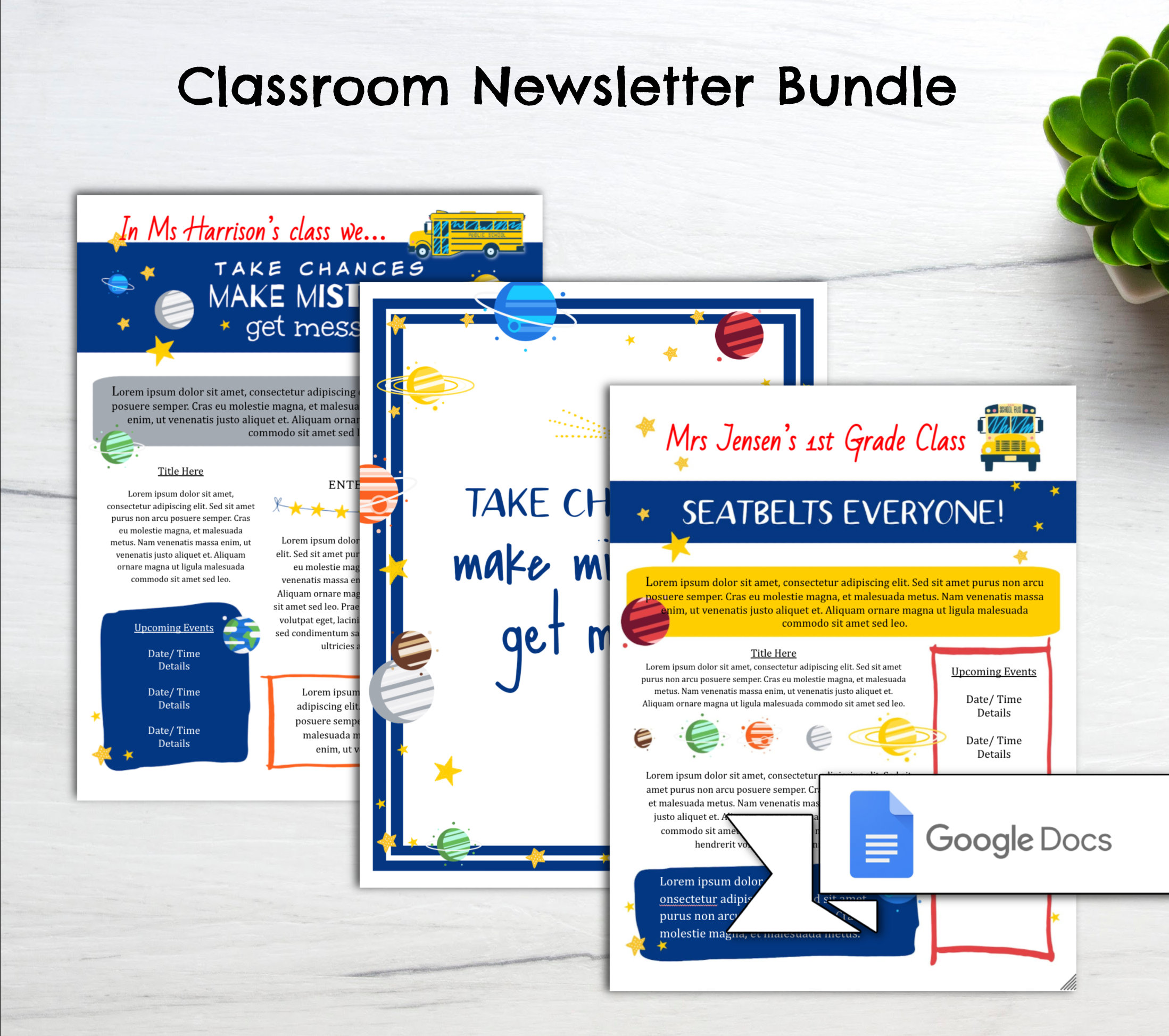 Classroom Newsletter Template Editable/ Printable or Email - Etsy
