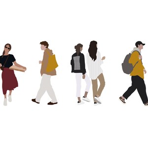 Flat Vector People Illustration Pack 6 - Etsy