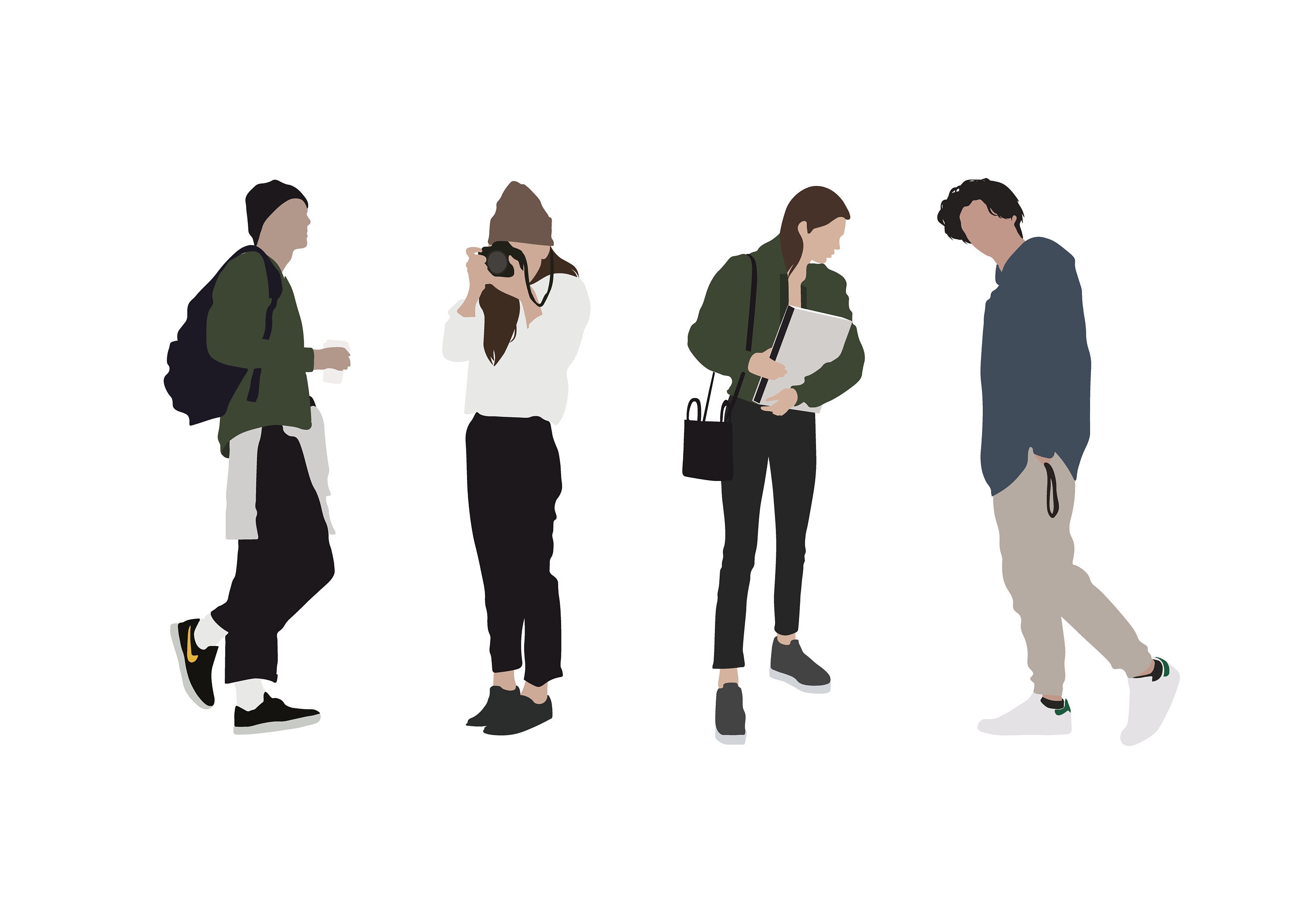 Flat Vector People Illustration Pack 4 - Etsy Flat Vector People Illustration Pack 4 - Etsy