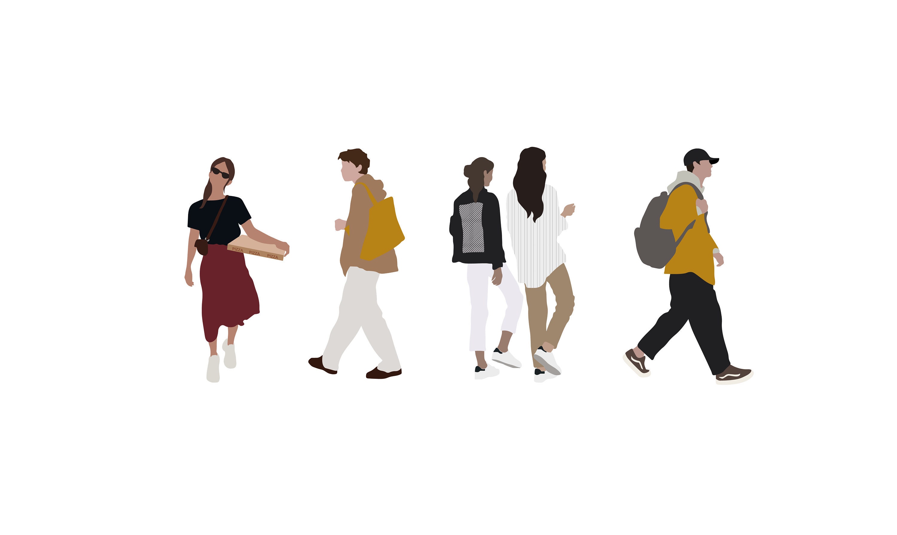 Flat Vector People Illustration - Pack 5 - Etsy