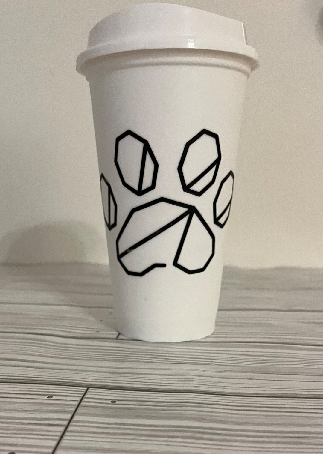 Paw Print Coffee Cup Reusable Cup Hot Cup Perfect Gift for Animal ...