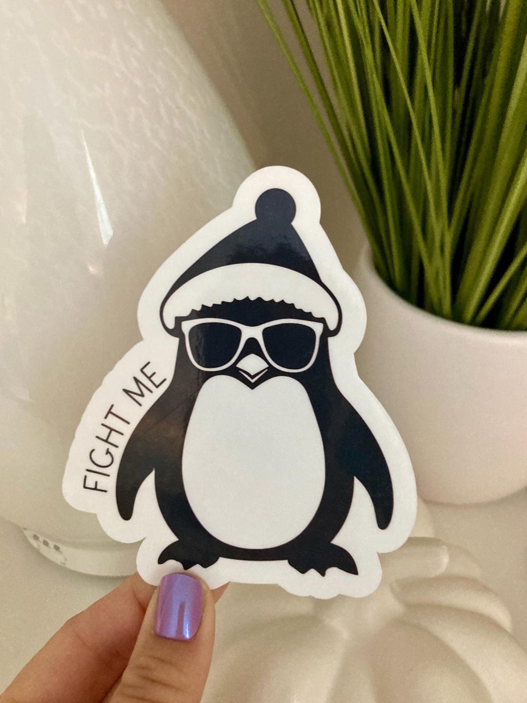 Penguin Sticker | Fight Me Penguin | Weirdcore Funny Animal - Etsy