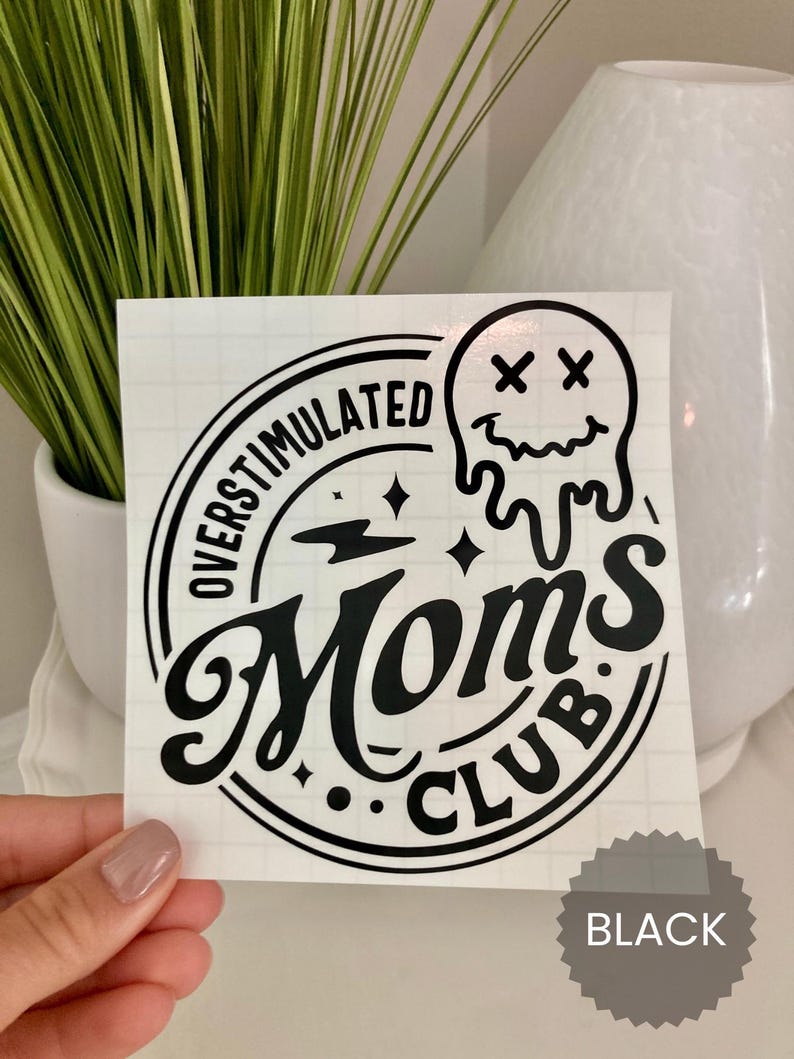 Overstimulated Mom’s Club Vinyl Car Decal - Etsy