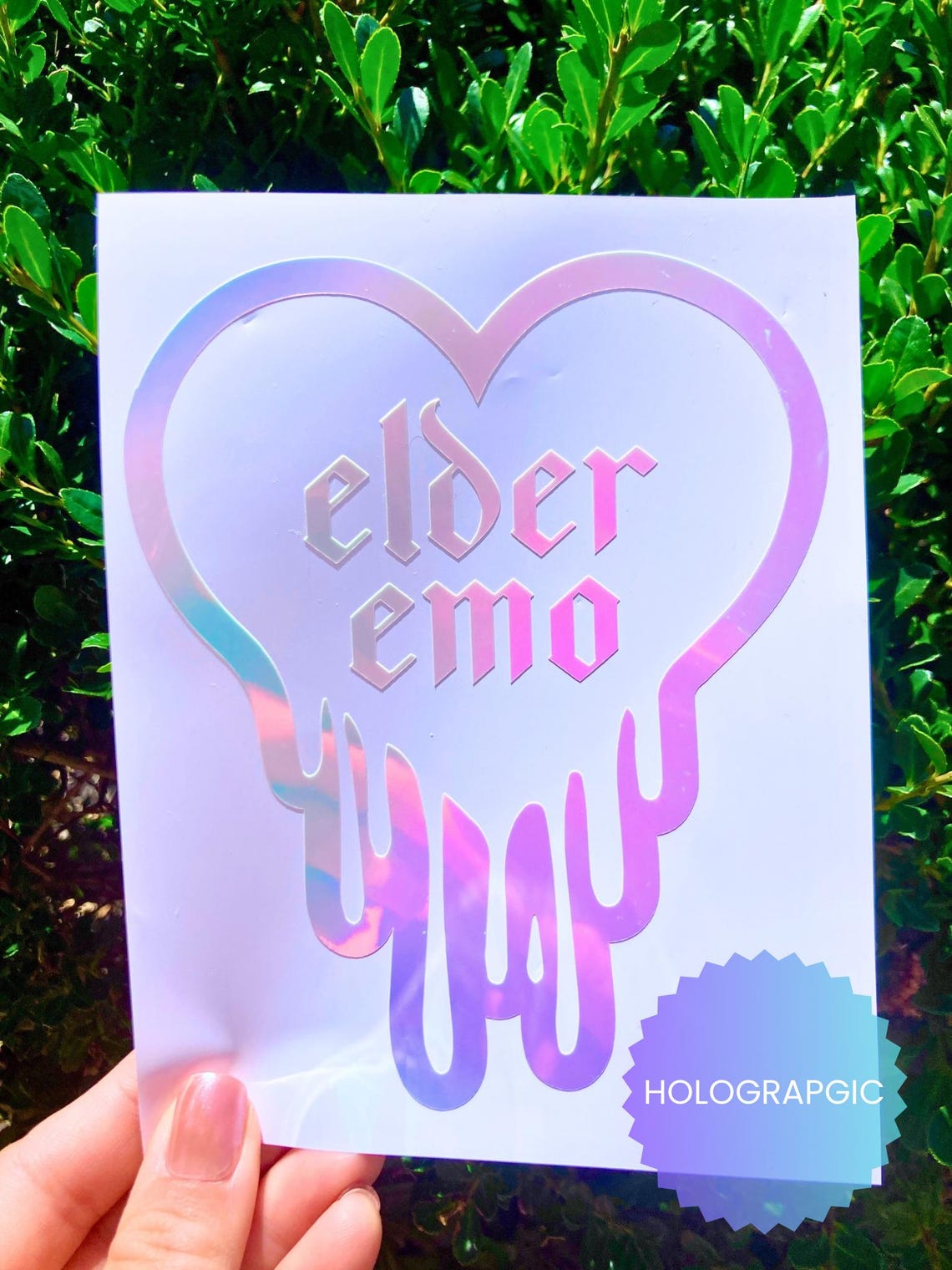 Elder Emo Bleeding Heart Vinyl Car Decal - Etsy