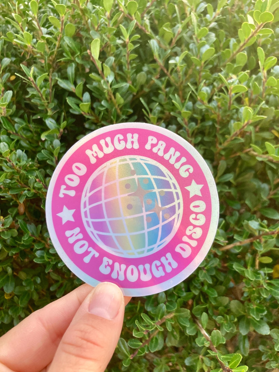 Too Much Panic Not Enough Disco Sticker Pop-punk Waterproof Sticker - Etsy