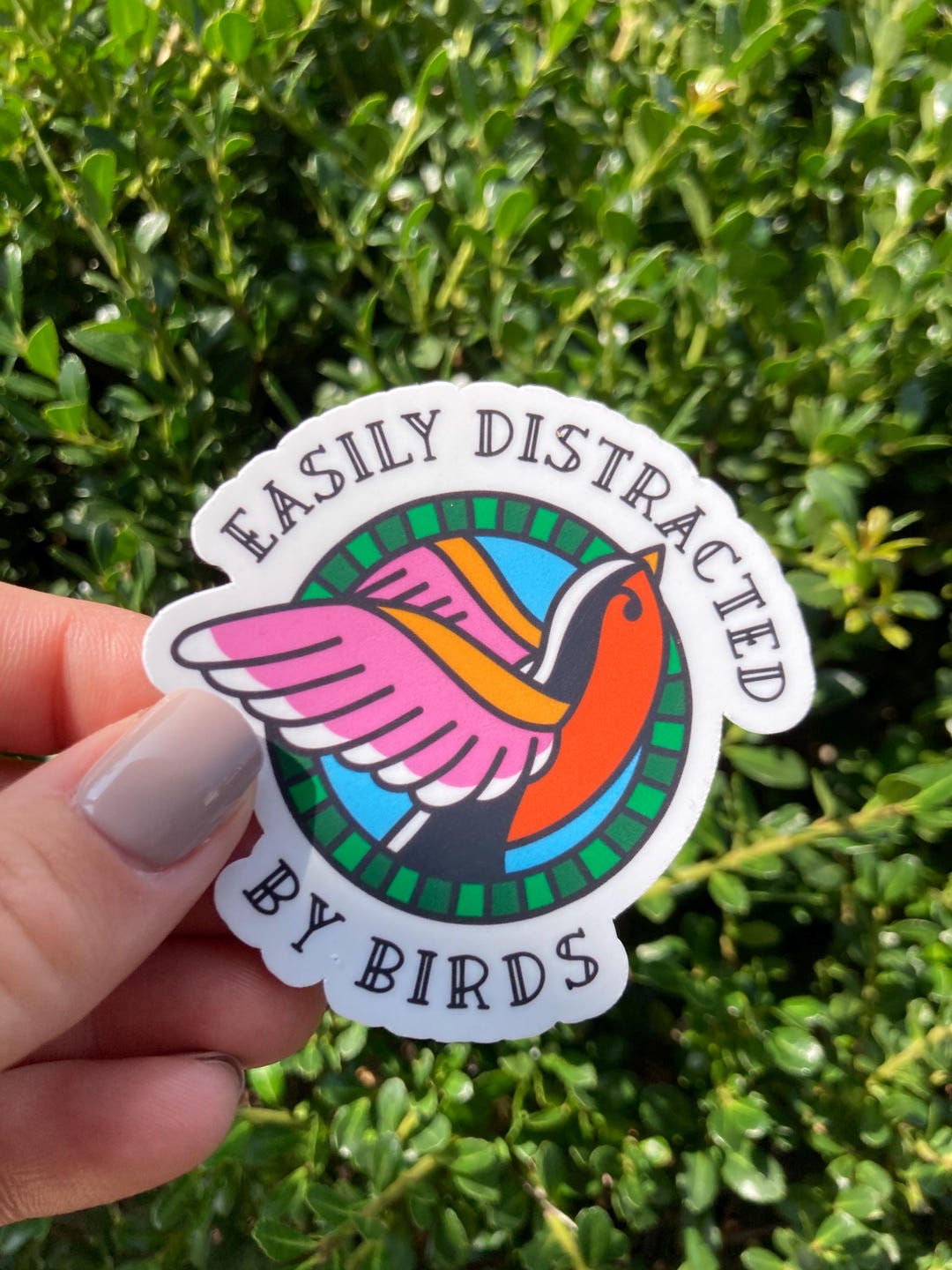 Easily Distracted by Birds Handmade Sticker - Etsy