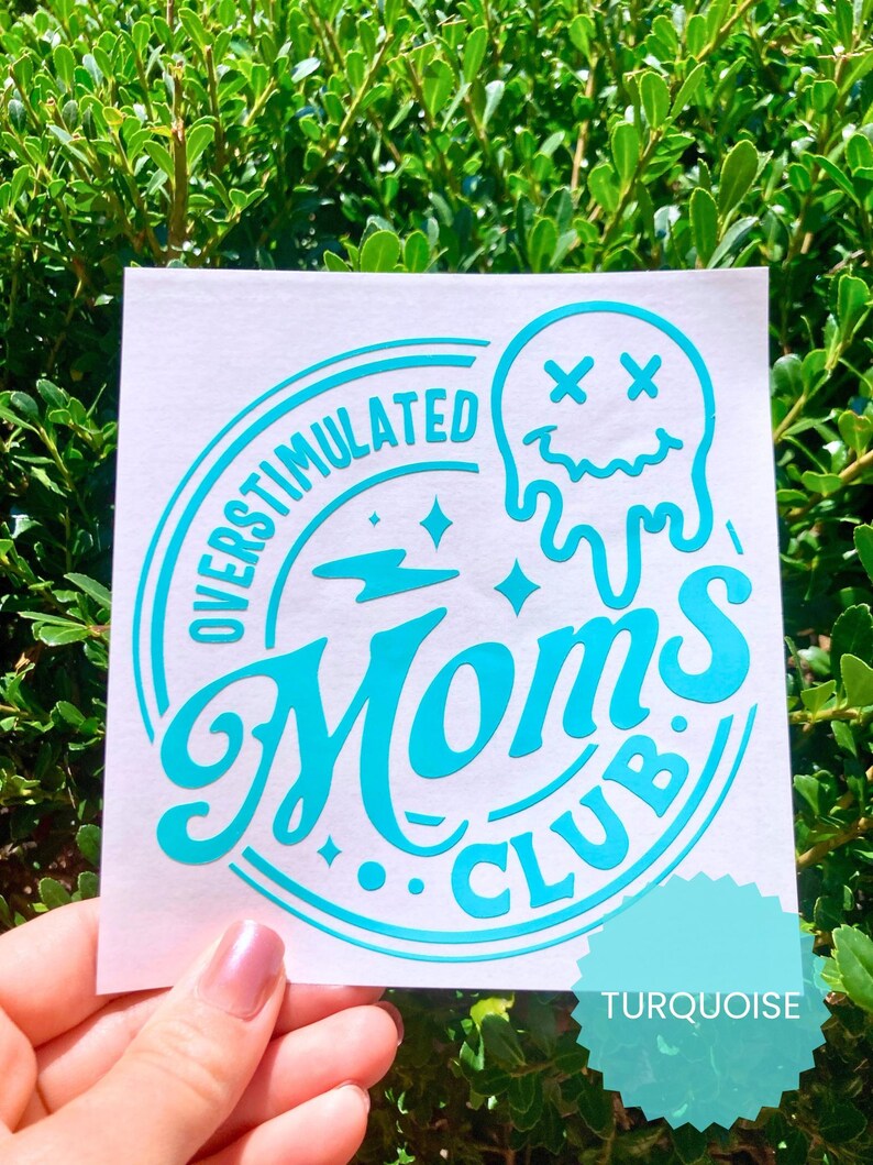 Overstimulated Mom’s Club Vinyl Car Decal - Etsy
