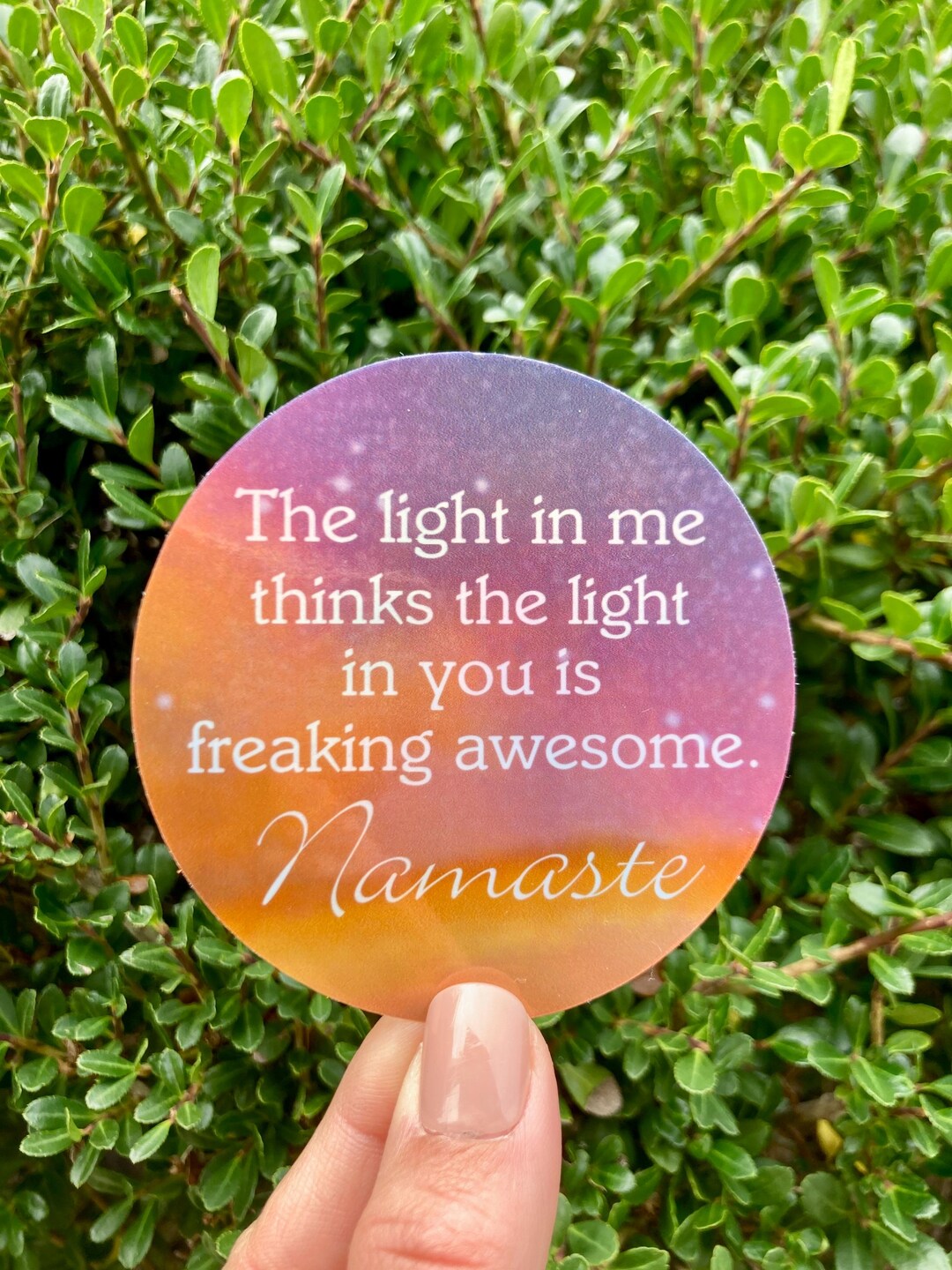 Namaste Sticker | Yoga Sticker | the Light in Me Thinks the Light in ...