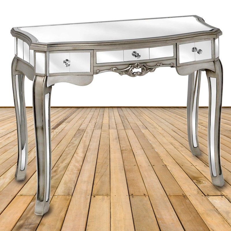 Bella Mirrored Console Table Glass Side Hallway Living Room - Etsy UK
