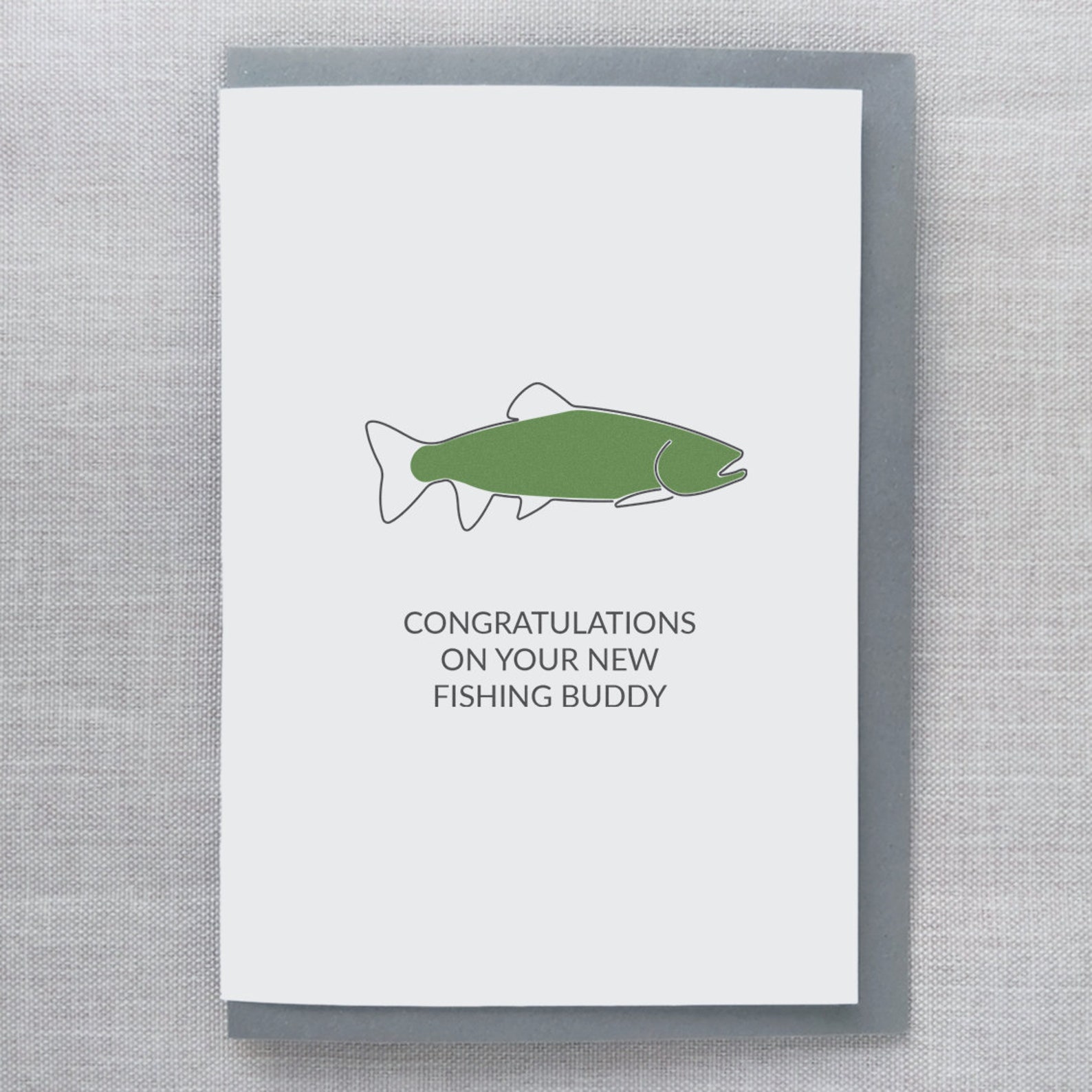 Fishing New Baby Card Congratulations on your new fishing | Etsy