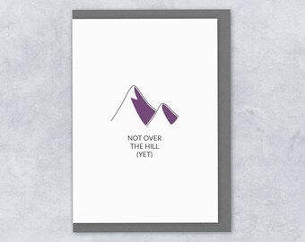 Over the Hill Birthday Card | Etsy