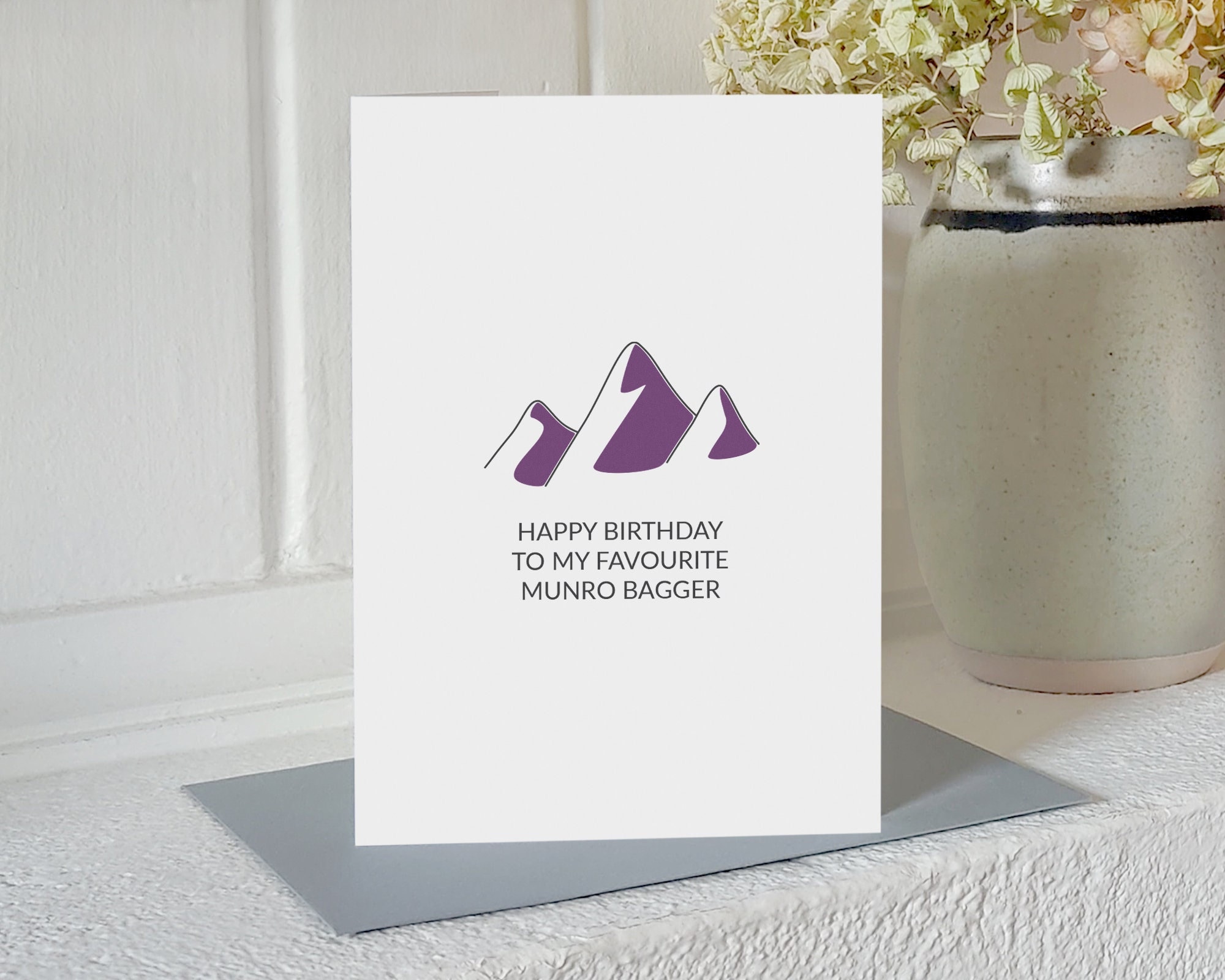 Munro Bagger Birthday Card "happy Birthday to My Favourite Munro Bagger ...