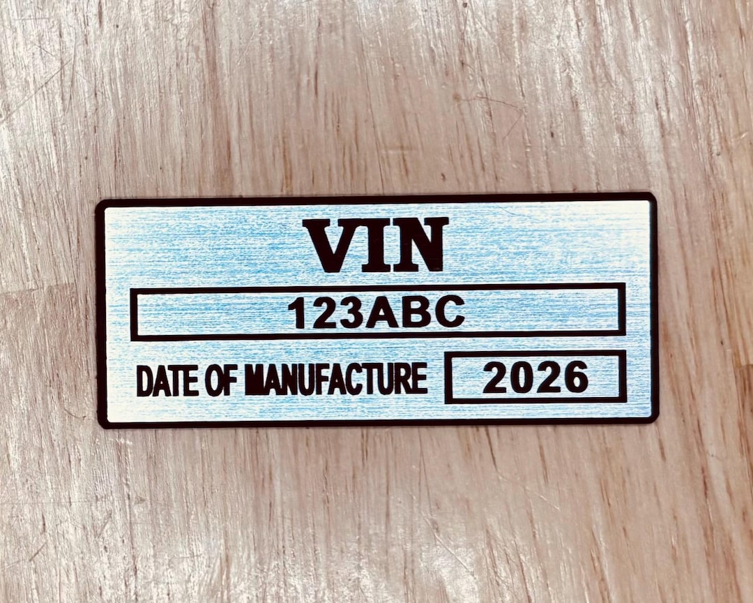 Personalized Data Plate – Custom Engraved VIN Tag for Machinery ...