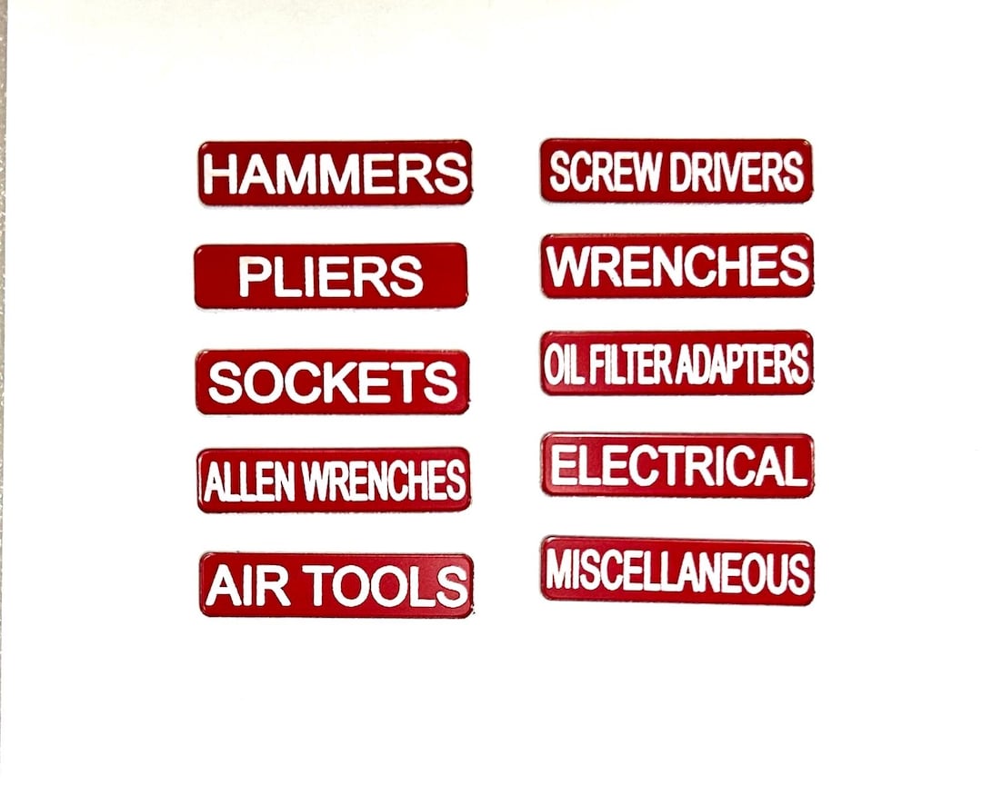 Set of 10 - Personalized Acrylic Labels for Shop, Office, Kitchen - Etsy