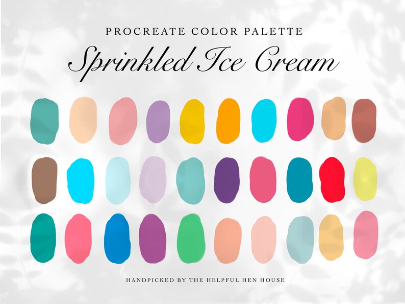 Sprinkled Ice Cream | Procreate Color Palette | Color Swatch - Etsy