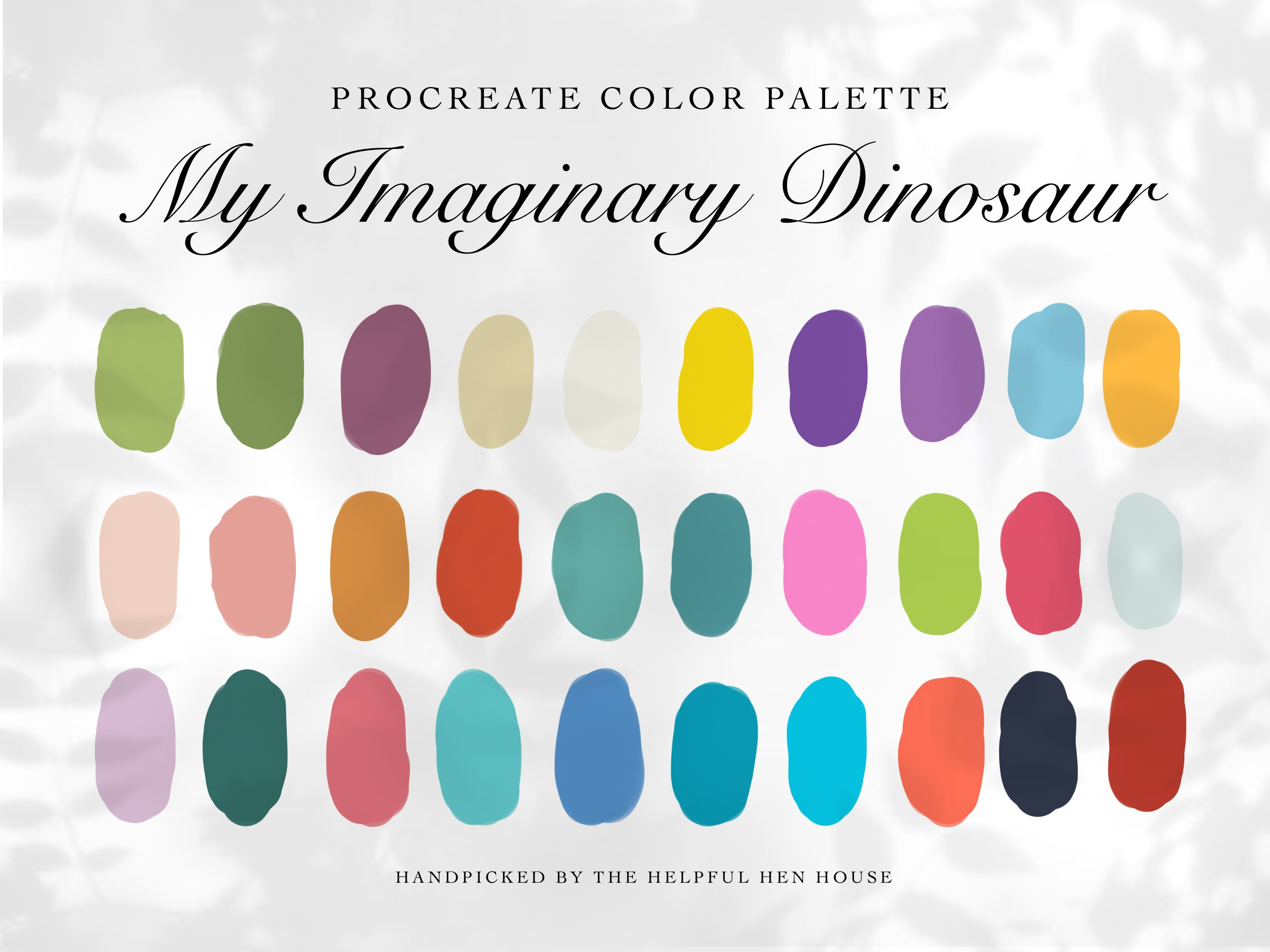 My Imaginary Dinosaur | Procreate Color Palette | Color Swatch - Etsy