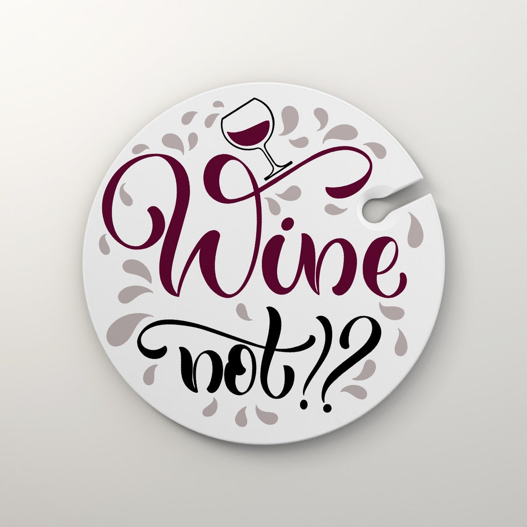 Wine Not!? | 8.75" Appetizer Wine Plate | Wine and Dine Collection ...