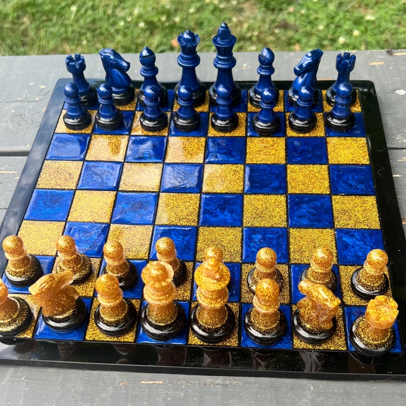 Epoxy Resin Chess Board - Etsy