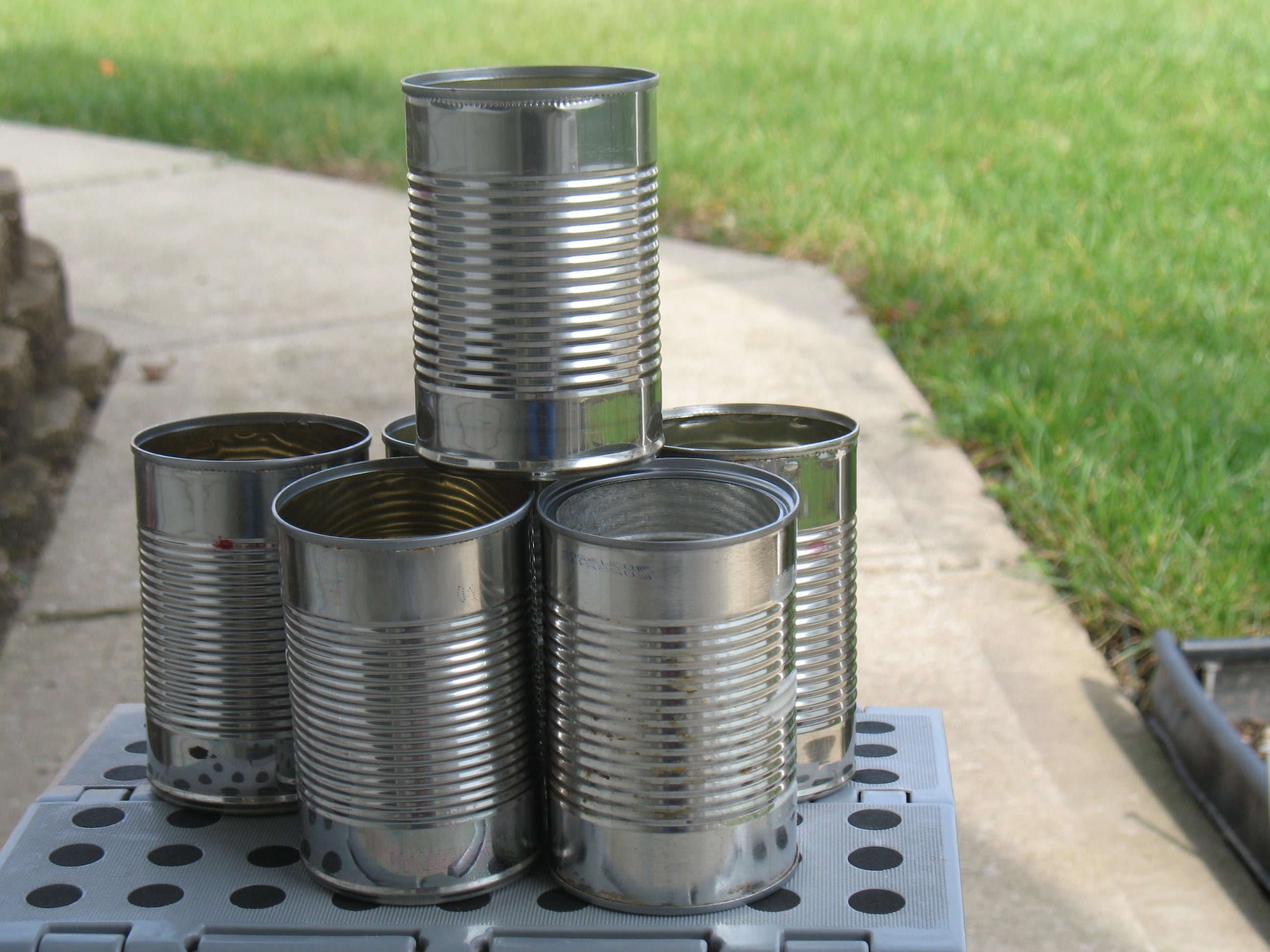 Empty Clean Tin Can Set for Craft, Upcycling Recycling Metal, Recycling ...