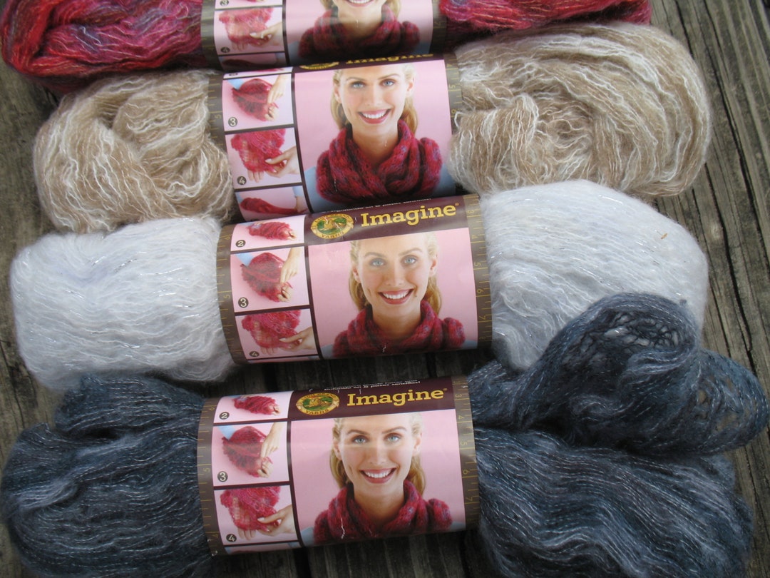 Lion Brand Imagine Yarn, Super Bulky Category 6 Yarn, Thick Chunky Yarn, Scarf Yarn, Multi ...