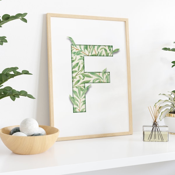 F Letter Print - Etsy