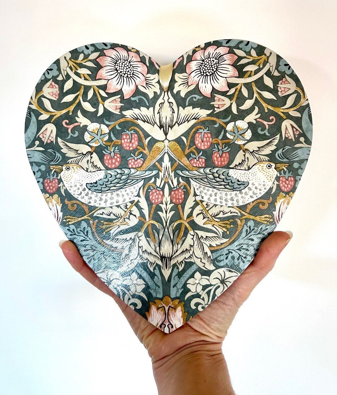 Large Wooden Heart, Hanging Wood Love Heart, William Morris Gifts ...