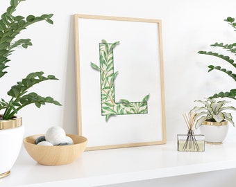 Letter A Wall Decor Digital Download Initial Wall Art - Etsy