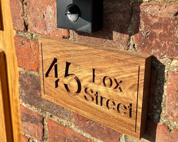 Wooden House Number Signs, Pine Wooden Number Plaques, Rustic House ...